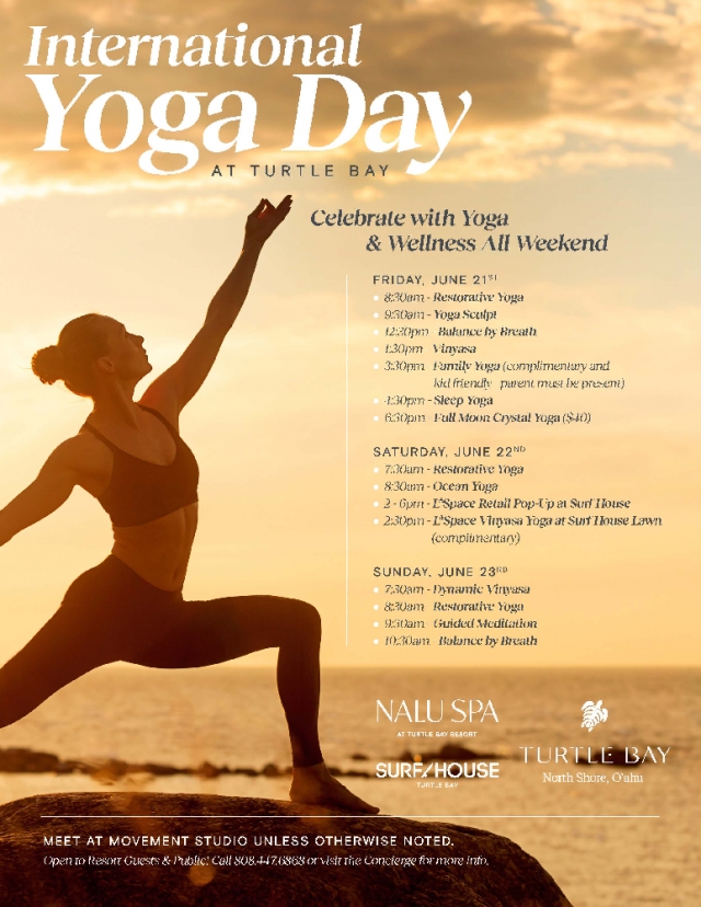 International Yoga Day & Wellness Weekend at Turtle Bay Resort | Go Hawaii